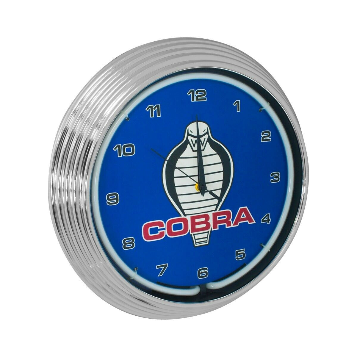 Neon Clock - Ford Shelby Cobra in Blue 8COBRA - StangStuff
