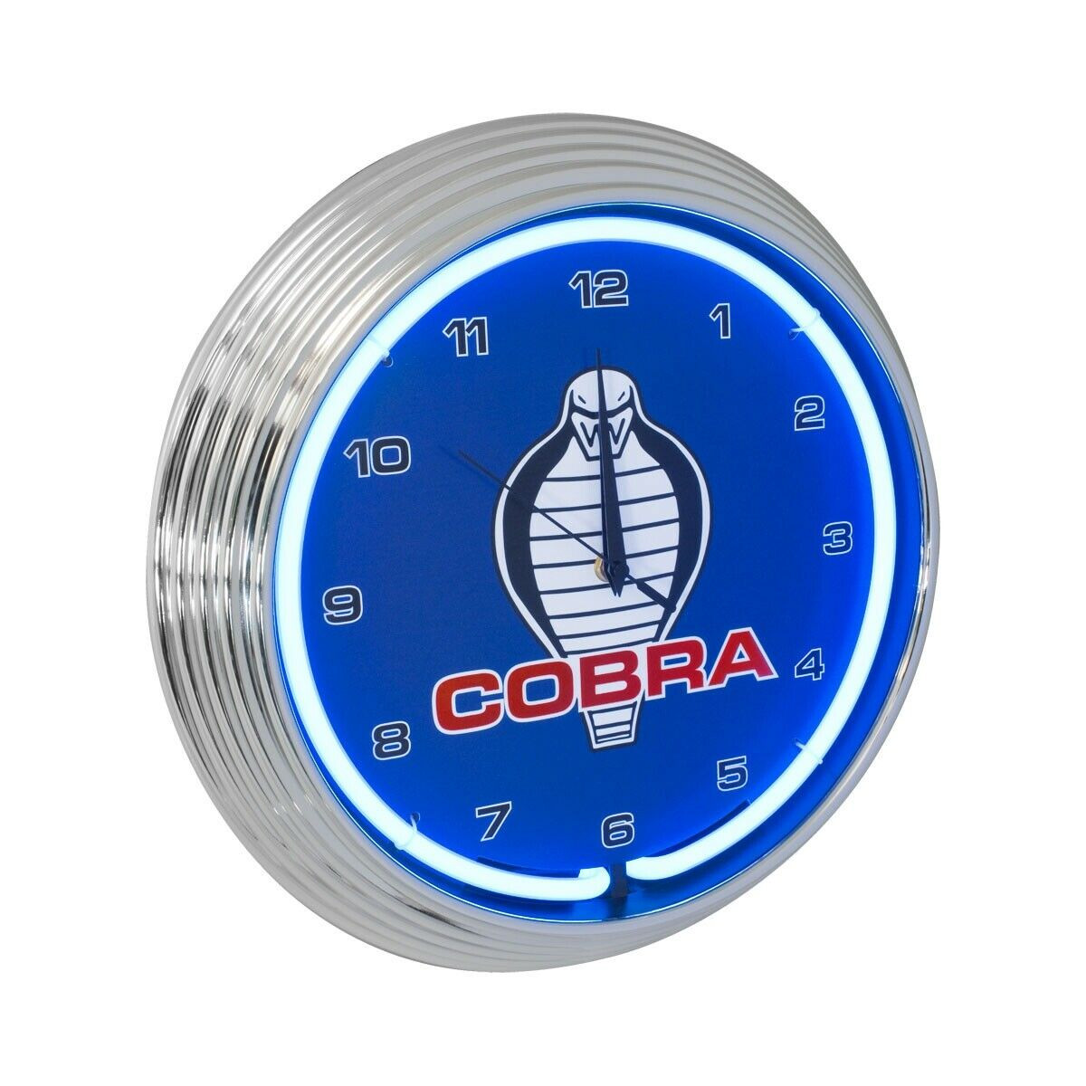 Neon Clock - Ford Shelby Cobra in Blue 8COBRA - StangStuff