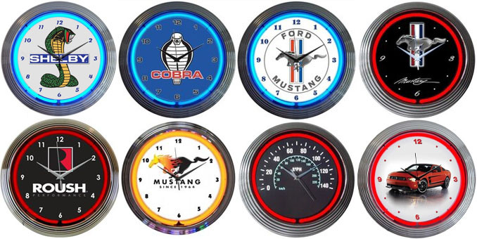 Neon Clock - Mustang Neon BOSS 302 in Red 8FBOSS - StangStuff