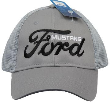 Ford Mustang Mesh Hat in Grey - StangStuff