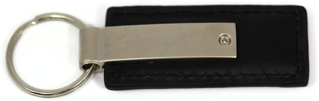 Key Chain - Black Leather Mustang GT Running Horse - StangStuff