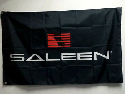 Flag - Saleen Mustang Logo on Black - StangStuff