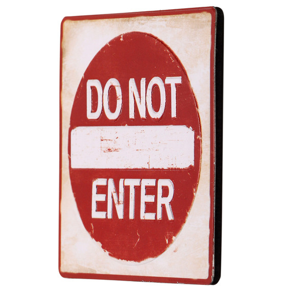 DO NOT ENTER Embossed Tin Magnet - StangStuff