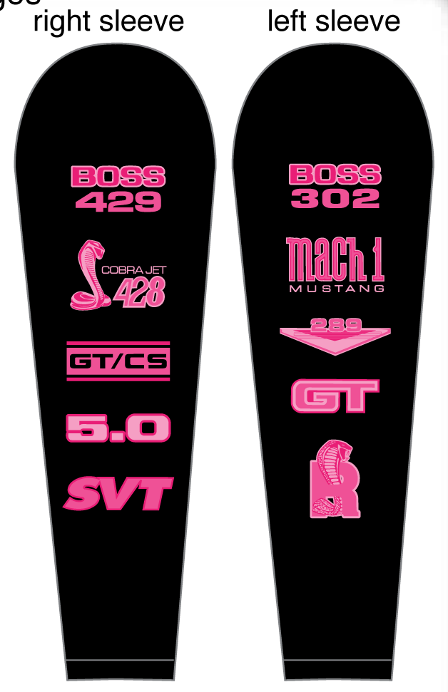 Gals Mustang Multi-Logo Jacket in Pink - StangStuff