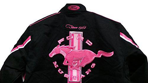 Gals Mustang Multi-Logo Jacket in Pink - StangStuff
