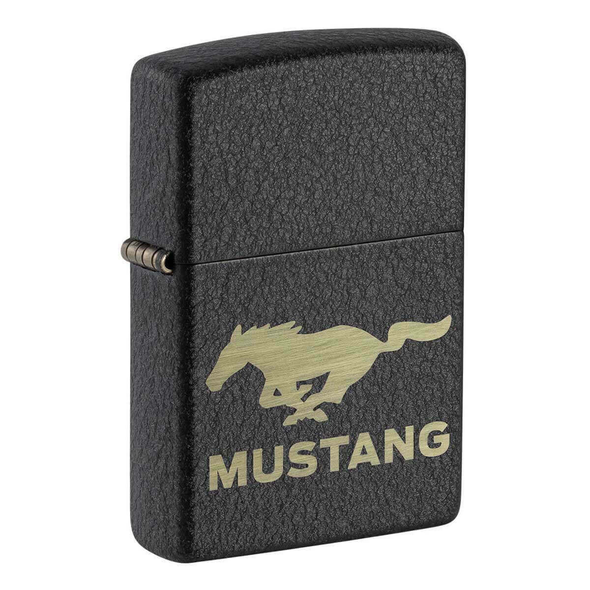 Mustang Engraved Gold Running Horse ZIPPO Lighter - StangStuff