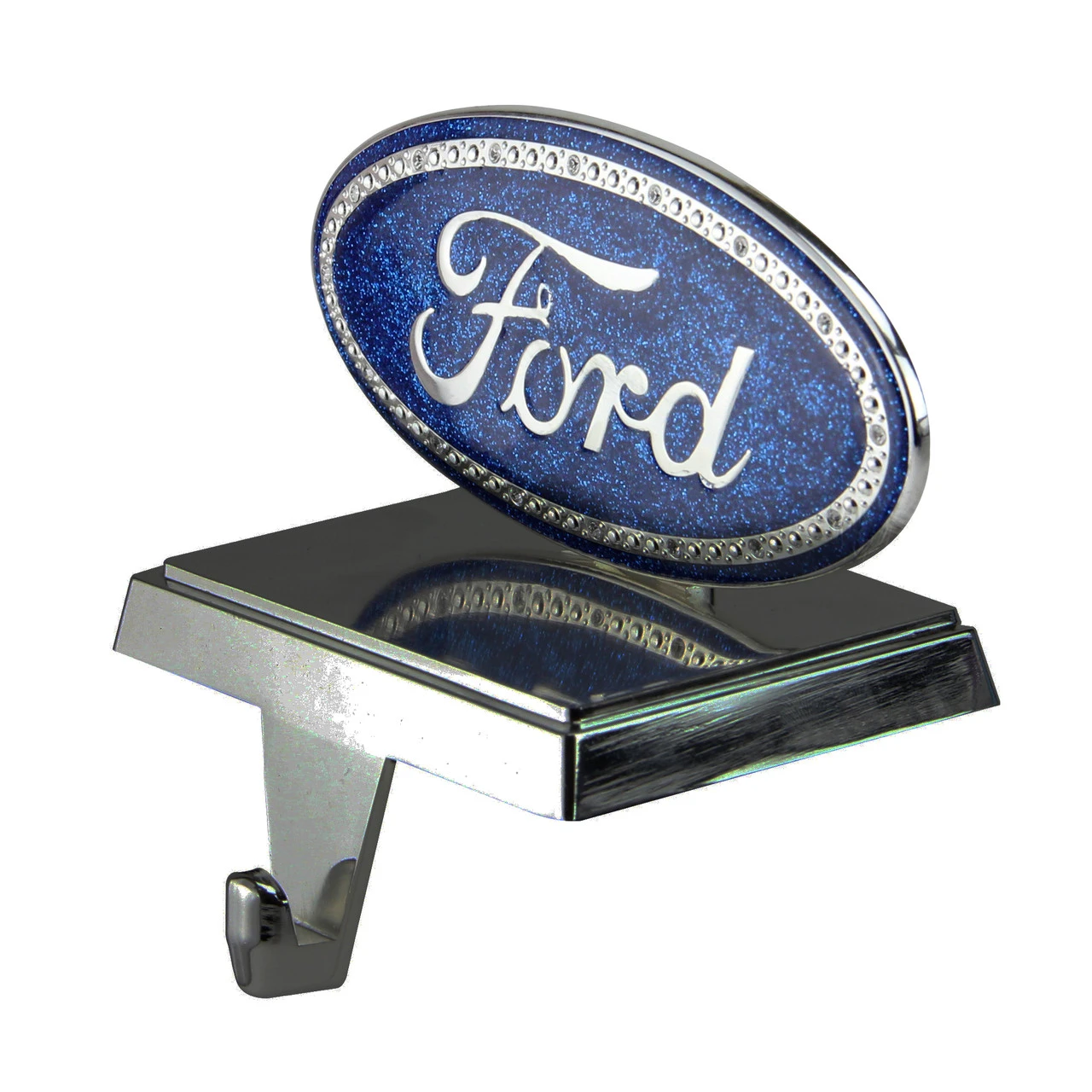 5" Blue and Silver Ford Logo Christmas Stocking Holder - StangStuff