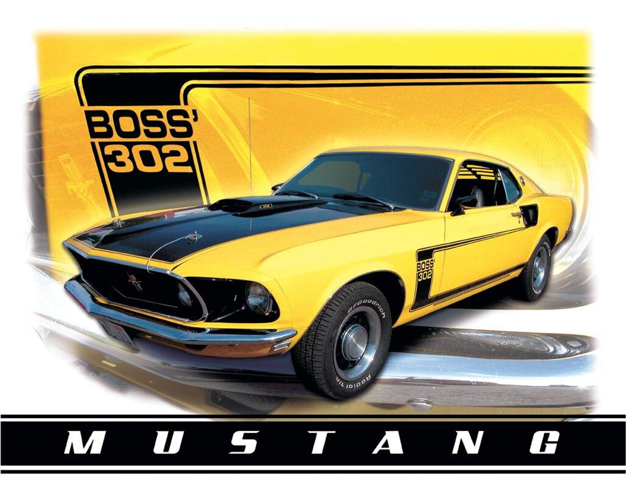BOSS 302 Mustang Tin Sign - StangStuff