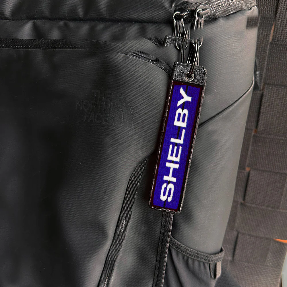 Key Chain - Shelby Embroidered - Blue - StangStuff