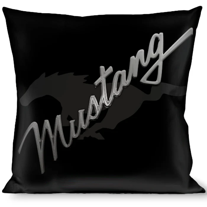Pillow -Throw - Mustang Script Logo - StangStuff