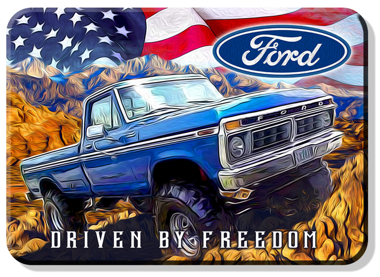 Magnet - Ford Trucks Driven By Freedom - StangStuff
