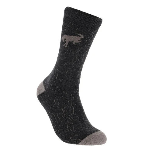 Socks - Ford Bronco Topography Dark Grey Knit - StangStuff