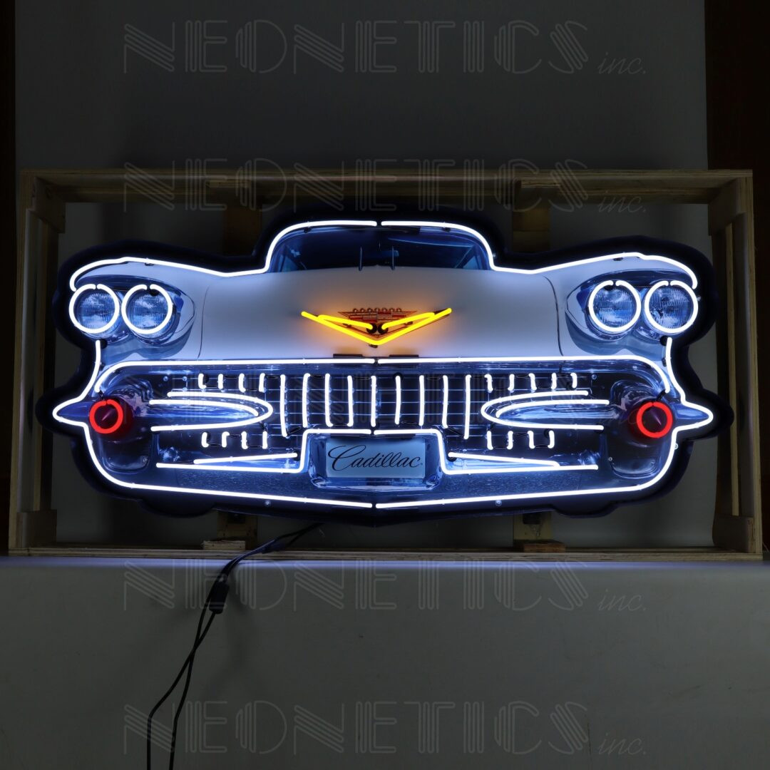 Cadillac Grill Neon Sign - HUGE * 5 Ft Wide - StangStuff