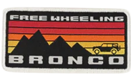 Patch - Ford Bronco Free Wheeling Rectangle 3" - StangStuff