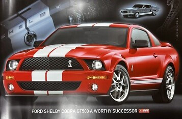 2005 Shelby Cobra GT500 Mustang Concept Promo Poster - StangStuff