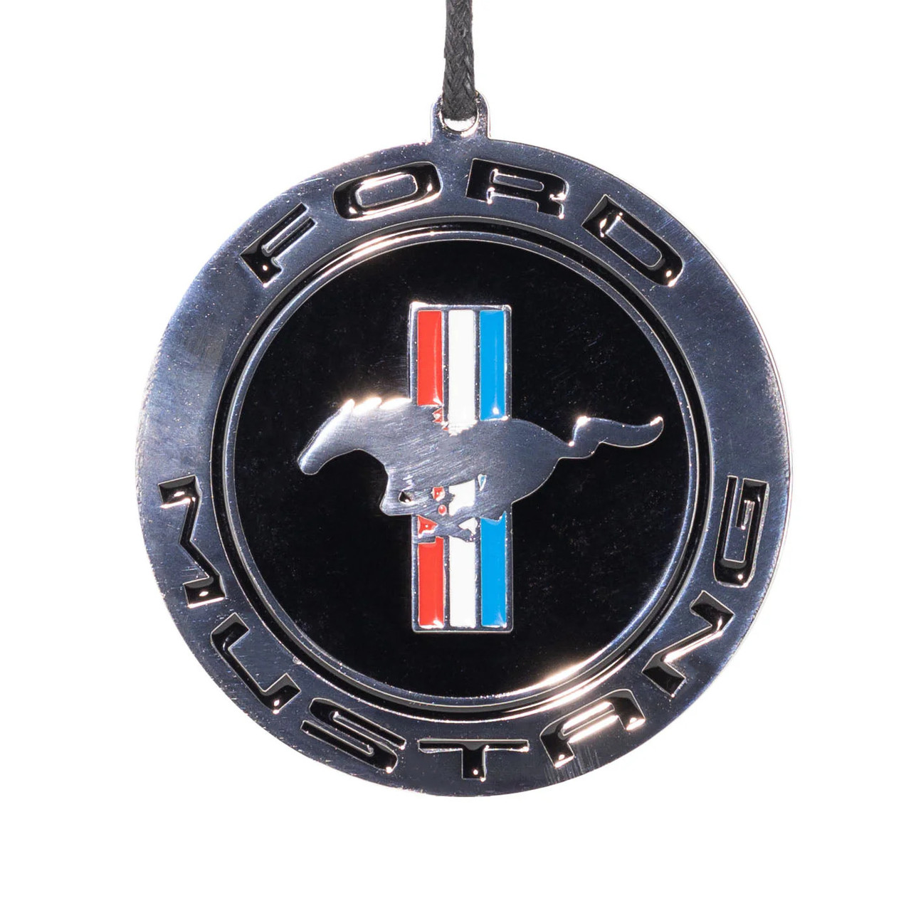 Ford Mustang Tri-Bar Logo Metal Ornament - StangStuff
