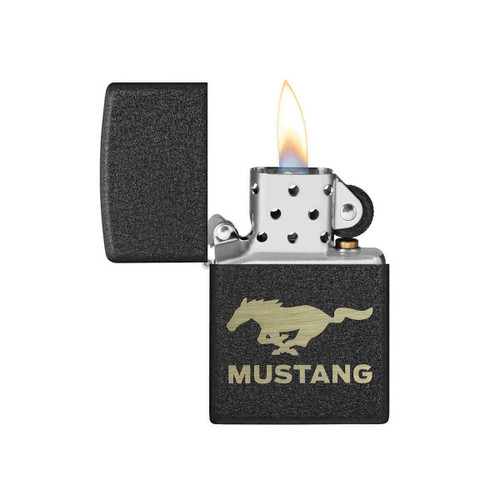 Mustang Engraved Gold Running Horse ZIPPO Lighter - StangStuff