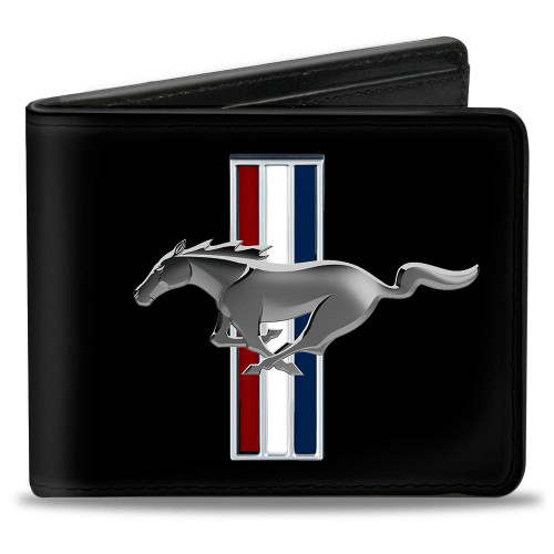 Wallet - Mustang Tri-Bar Mustang Logo Bi-Fold Wallet - StangStuff