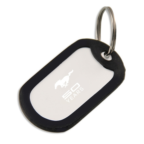 Mustang 50 YEARS Dog Tag Key Chain - StangStuff