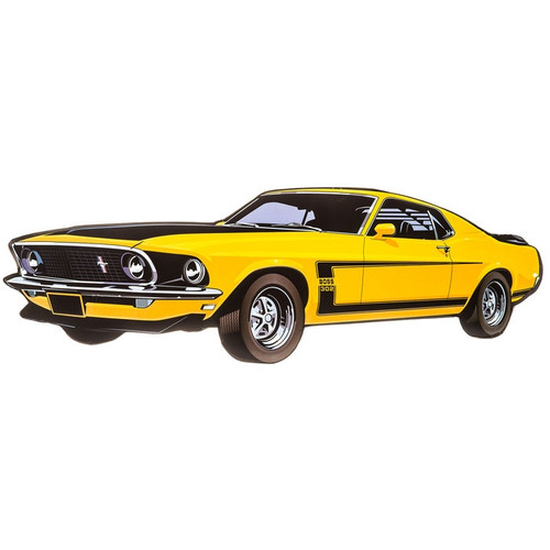 Mustang BOSS 302 Embossed Die Cut Tin Sign - StangStuff