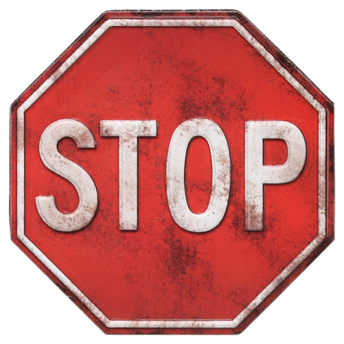 STOP SIGN Embossed Tin Magnet - StangStuff