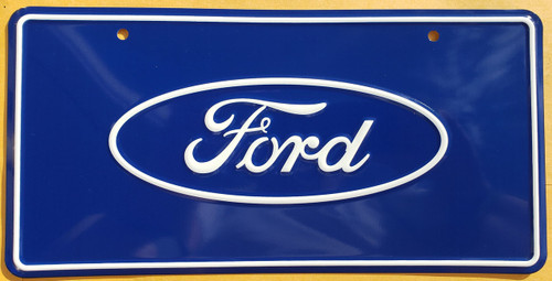 Ford Logo License Plate - Blue - StangStuff