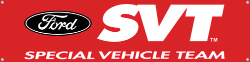 SVT Red Vinyl Banner 48" x 12" - StangStuff