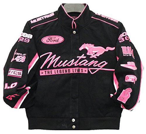 Gals Mustang Multi-Logo Jacket in Pink - StangStuff