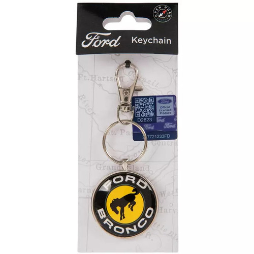 Key Chain - Ford Yellow/Black Bronco Keychain - StangStuff