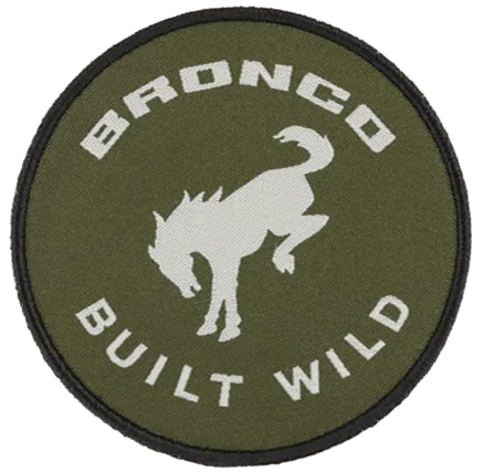 Patch - Ford Bronco Built Wild Buckin' Bronco Green 3" - StangStuff