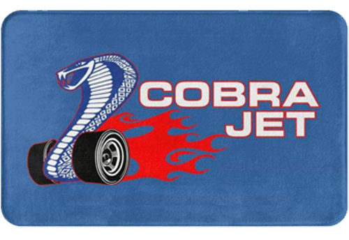 Mat - Cobra Jet Snake Logo & Text - StangStuff