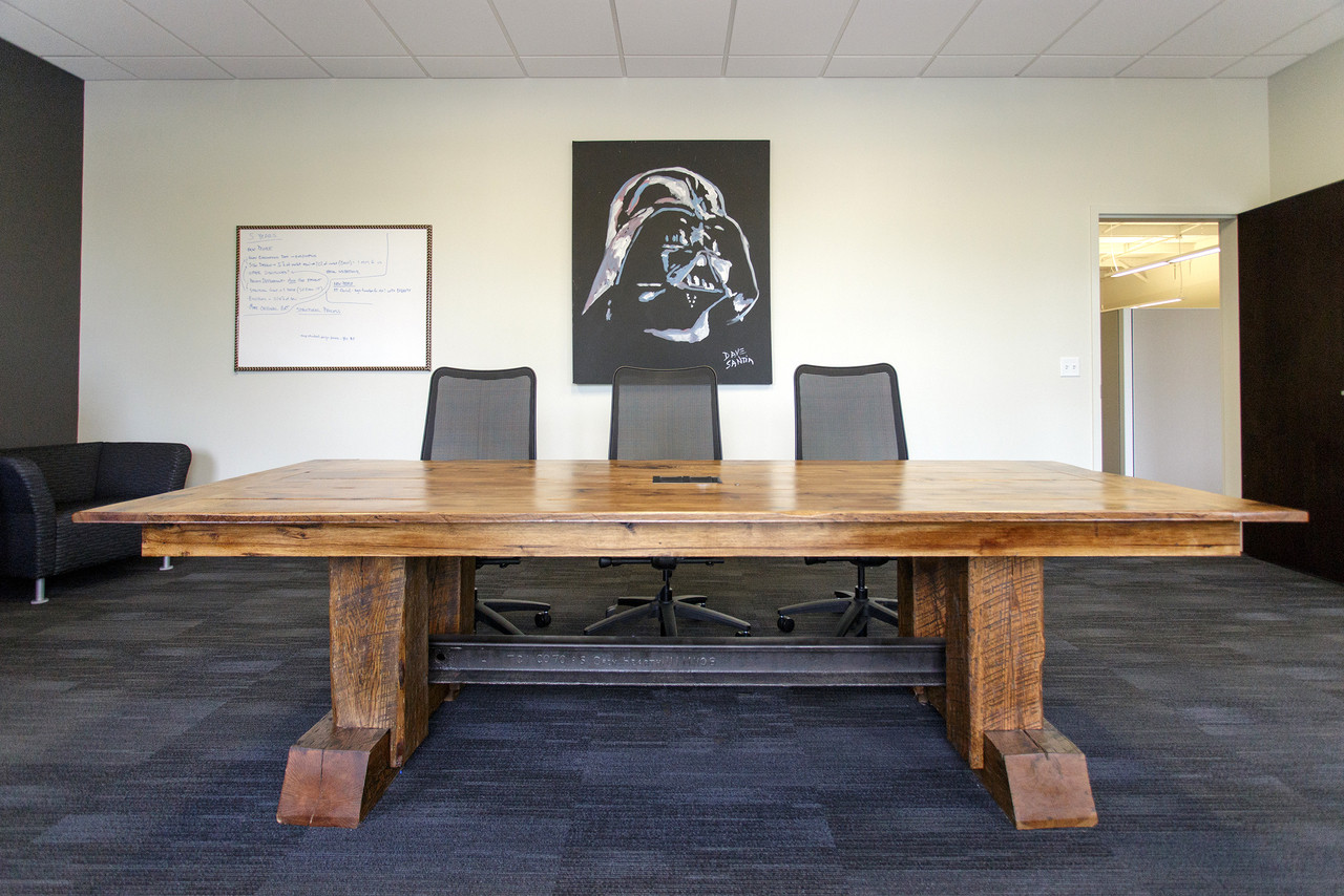 Rough Hewn Trestle Dining and Conference Table
