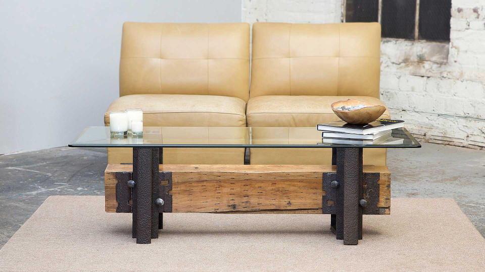 Assembling the double track coffee table - Rail Yard Studios