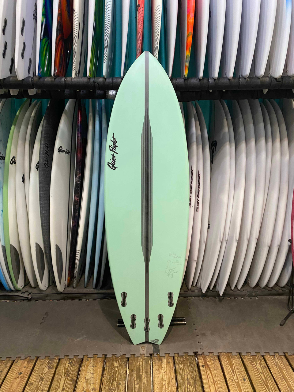 6'4 QUIET FLIGHT BLACK MARLIN SURFBOARD (62514) - Catalyst