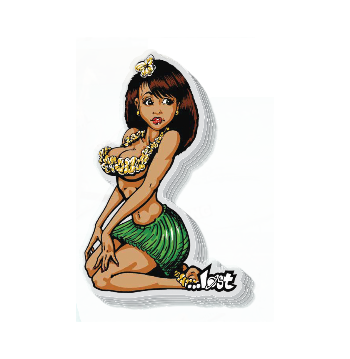 ...LOST ORIGINAL HULA STICKER 4" (LS1003) - Catalyst