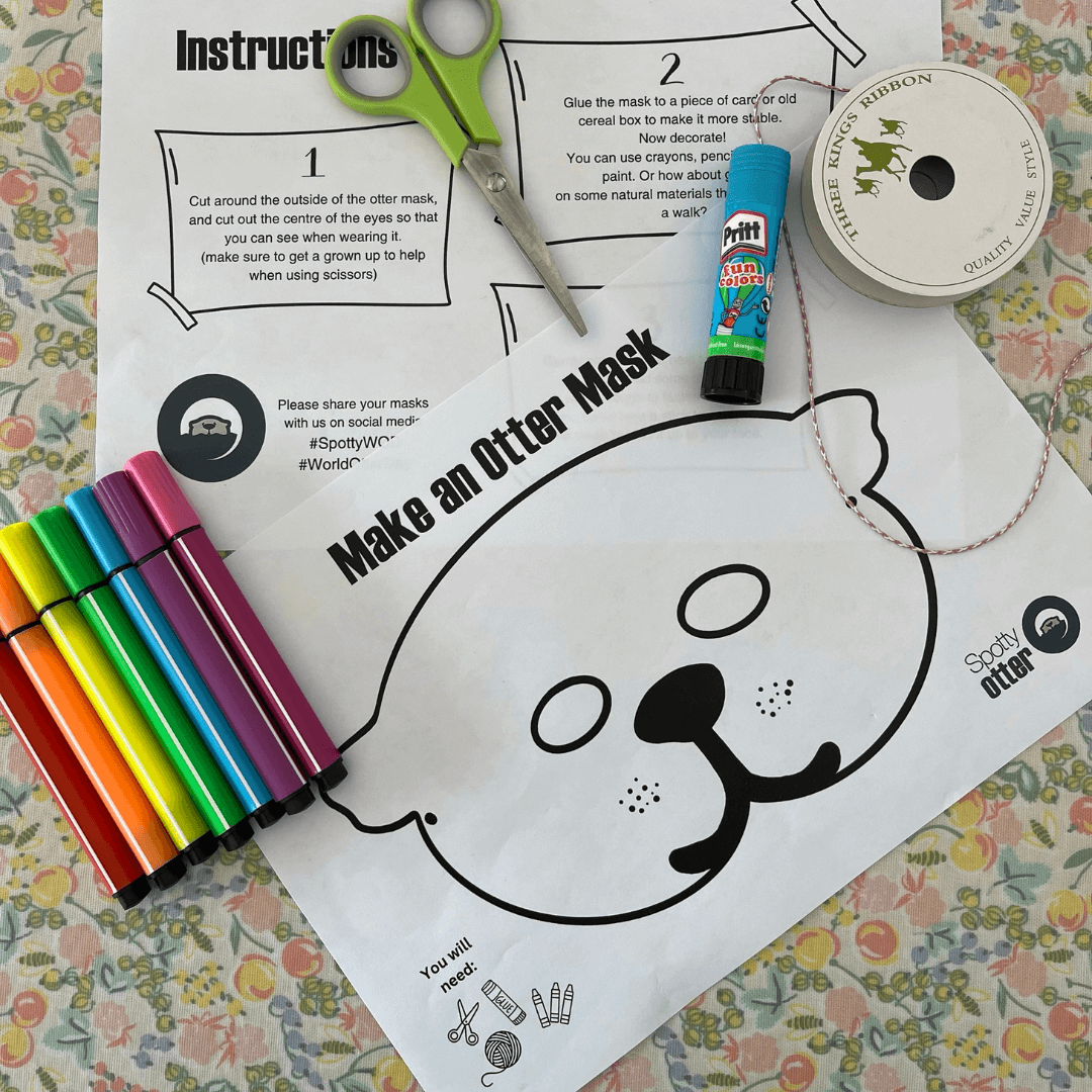 Make an Otter Mask - Spotty Otter