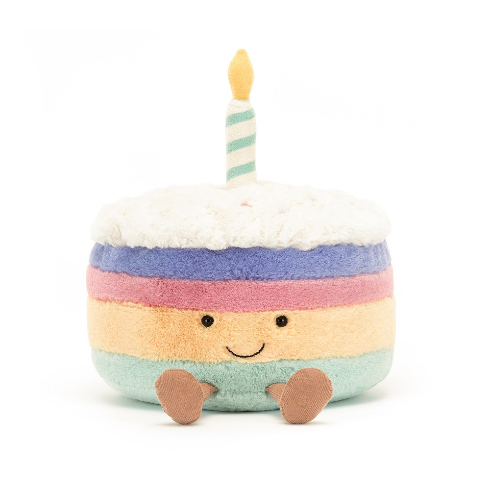 Jellycat Amuseable Rainbow Birthday Cake | Buy at Cow & Lizard