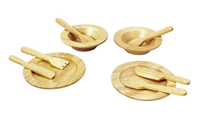 How to Play with a Tableware Toy Set - Cow and Lizard