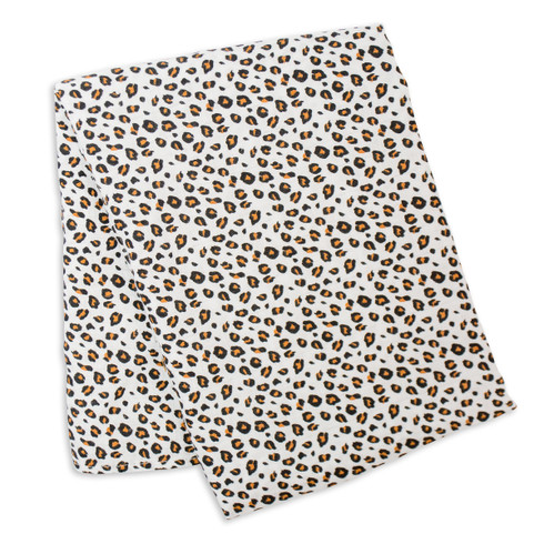 Lulujo Leopard Baby Swaddle | Buy at Cow & Lizard