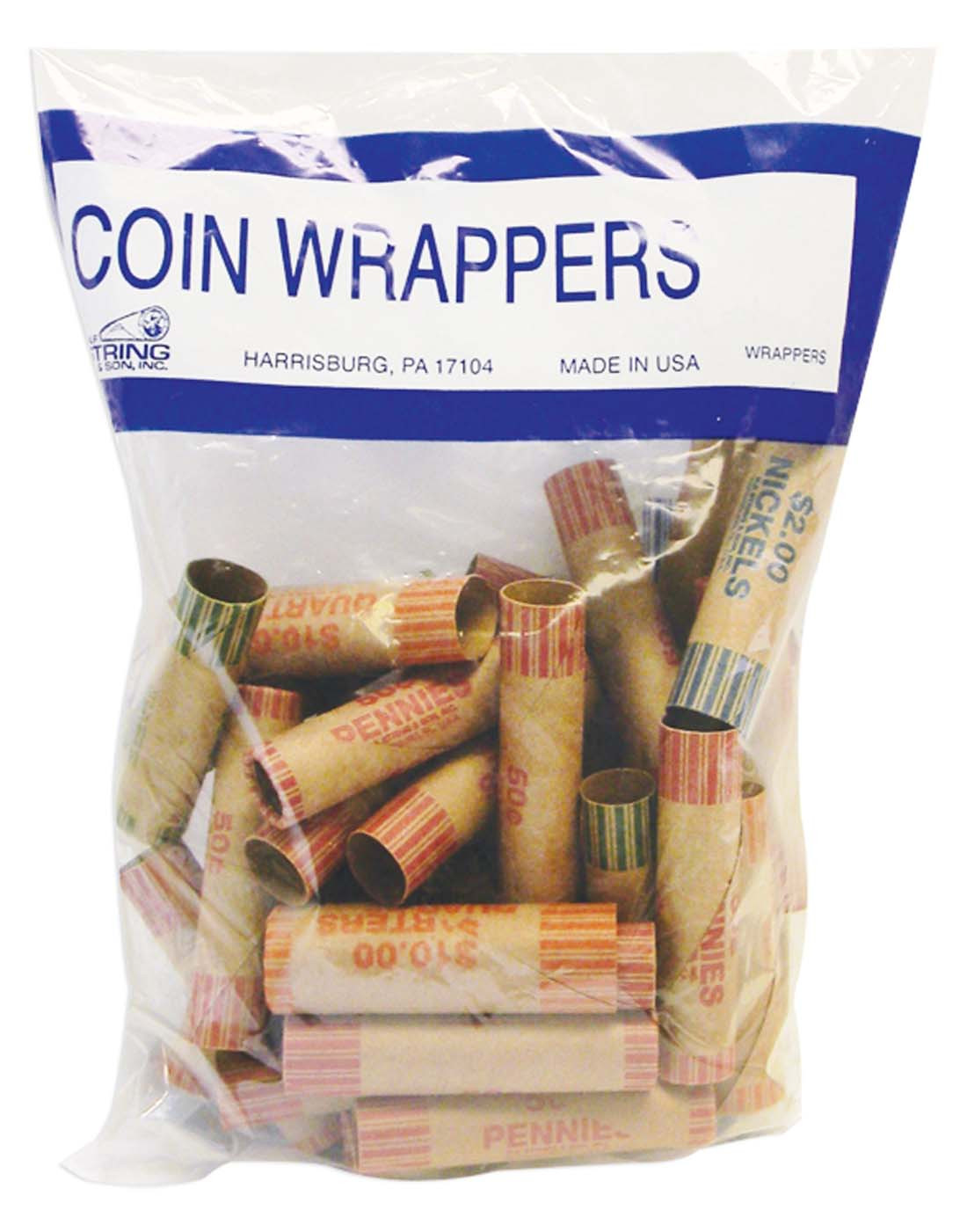 COIN WRAPPERS 36 CT ASSORTED - SB Distribution Ltd.