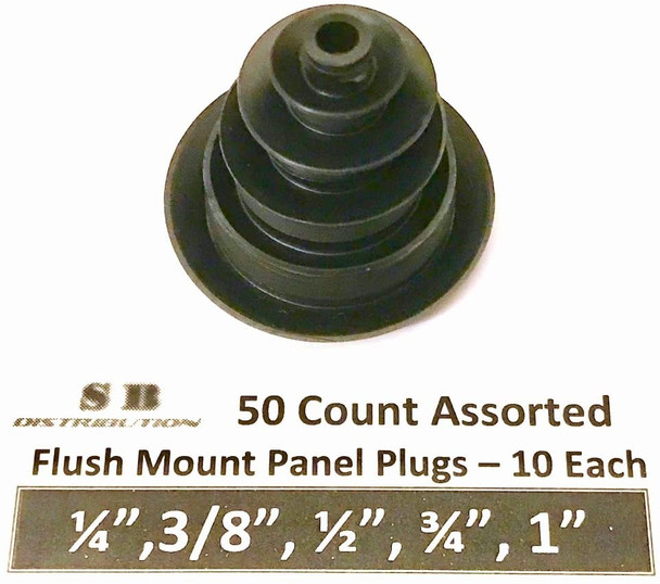 (Lot of 50) || CAPLUGS || Assorted 10 Each ( 1/4", 3/8", 1/2",3/4", 1 ...