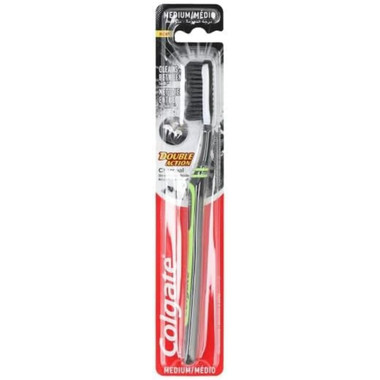 COLGATE TOOTHBRUSH 1 CT MEDIUM DOUBLE ACTION CHARCOAL - SB Distribution ...