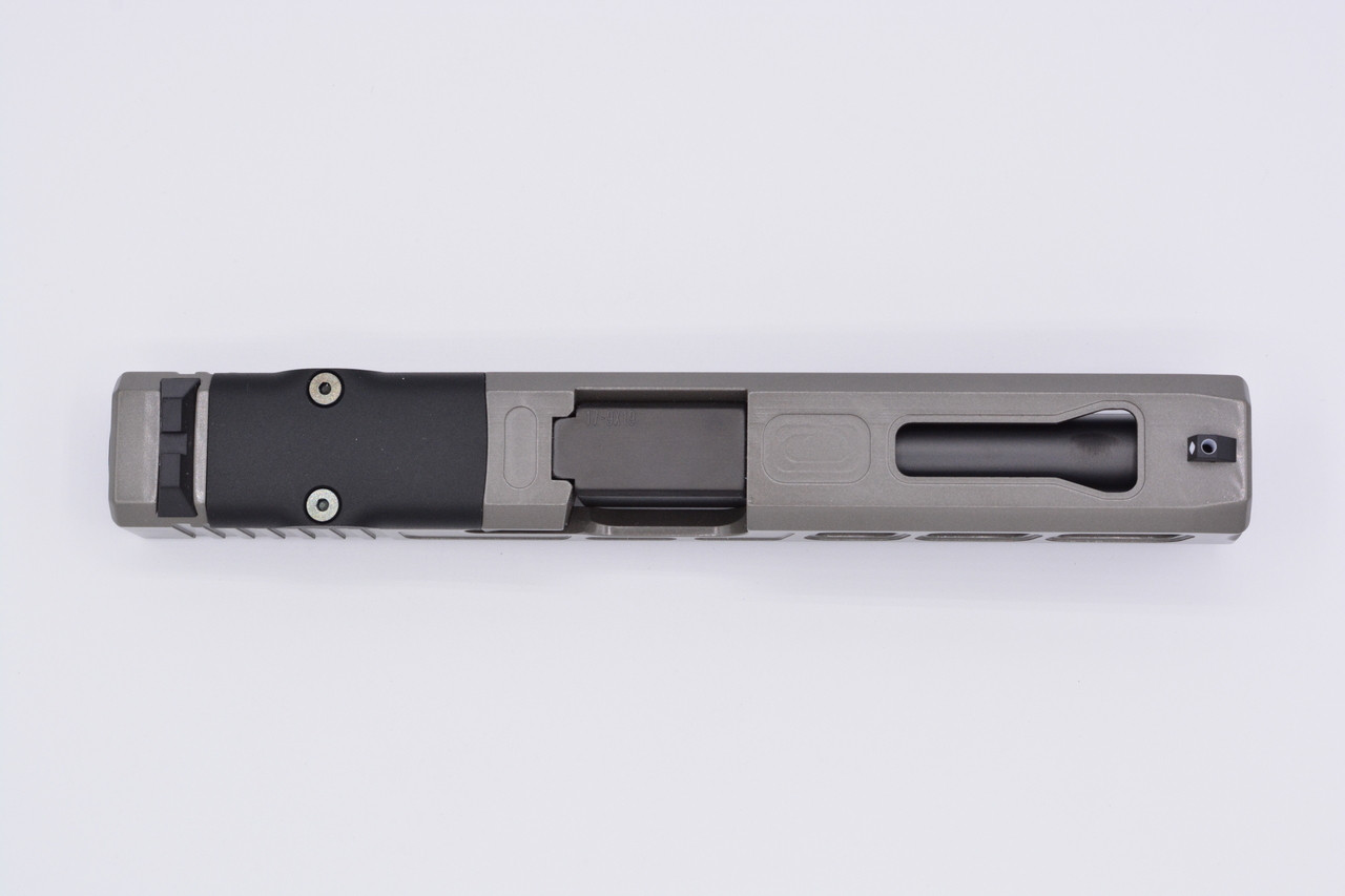 Desert Cat Oden for Glock 17 Graphite Black Black DLC Barrel Complete Slide