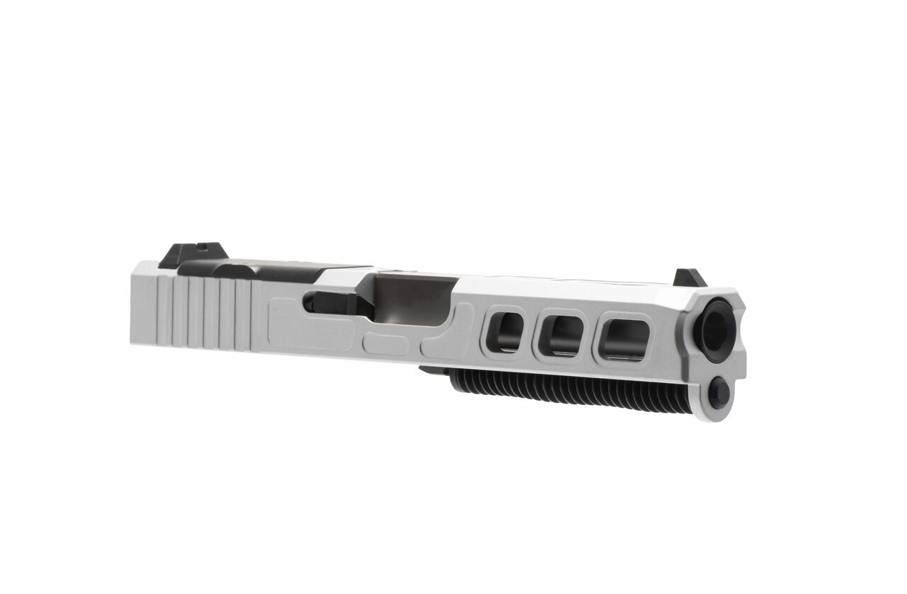 Glock 19 Gen 1-3 ODEN Complete Slide with RMR Cut Ported Barrel Silver ...