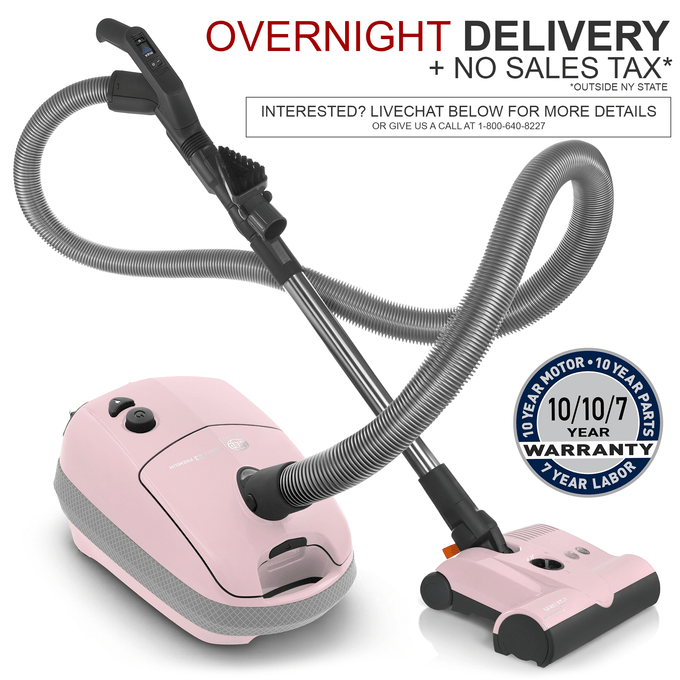 Sebo AIRBELT E3 Premium Canister Vacuum Cleaner Pastel Pink