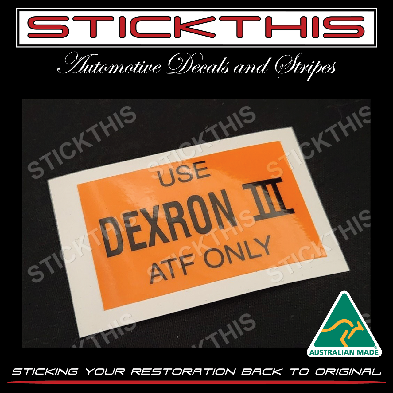 Use Dexron III ATF Only Oil Decal for the T56 Tremec 6 Speed Gearbox VR ...