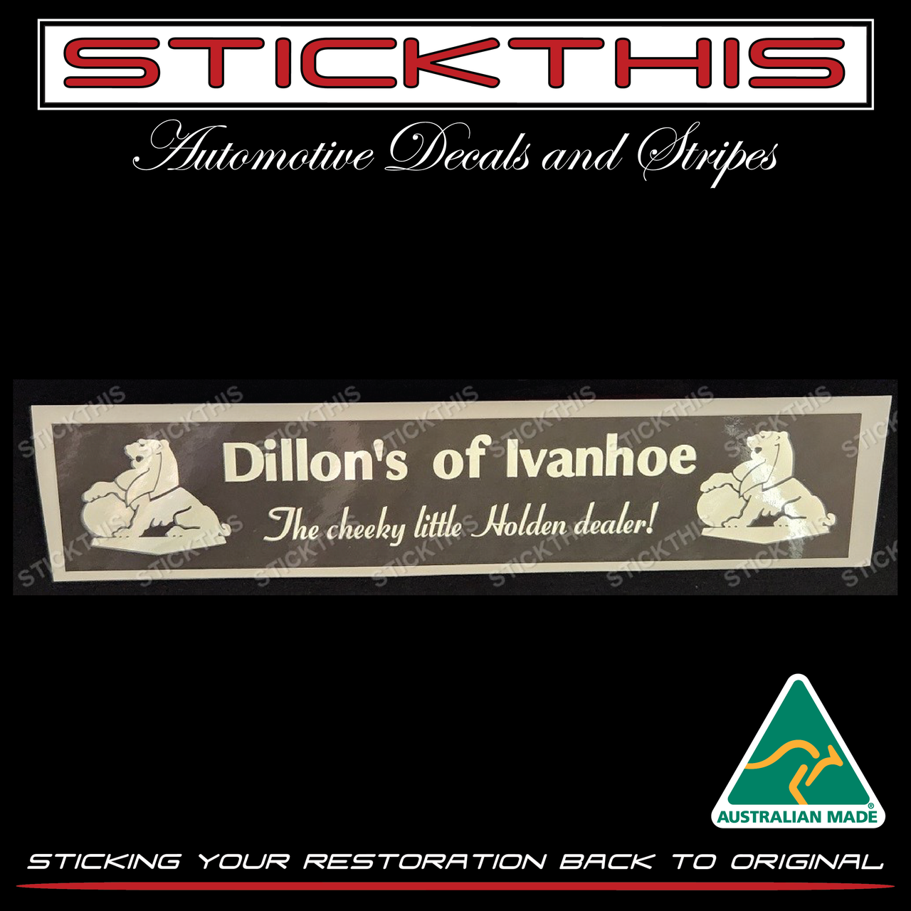 Dillons of Ivanhoe The Cheeky Little Holden Dealer VIC - STICKTHIS ...