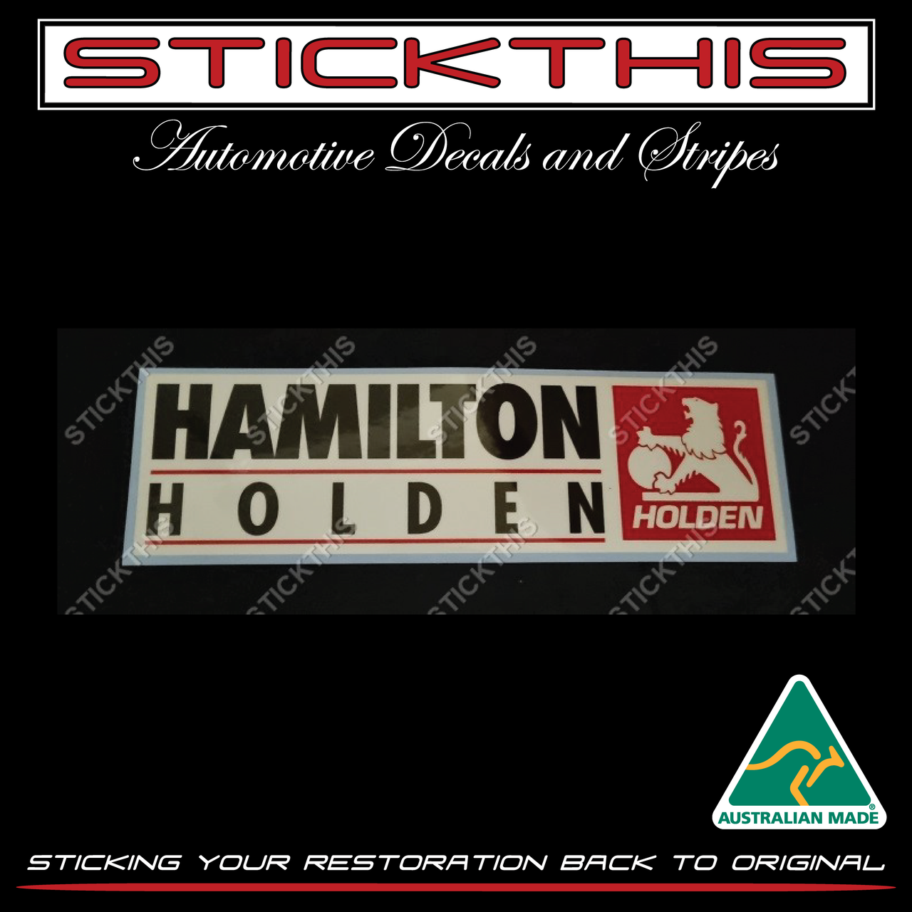 Hamilton Holden SA - STICKTHIS Automotive Decals and Stripes