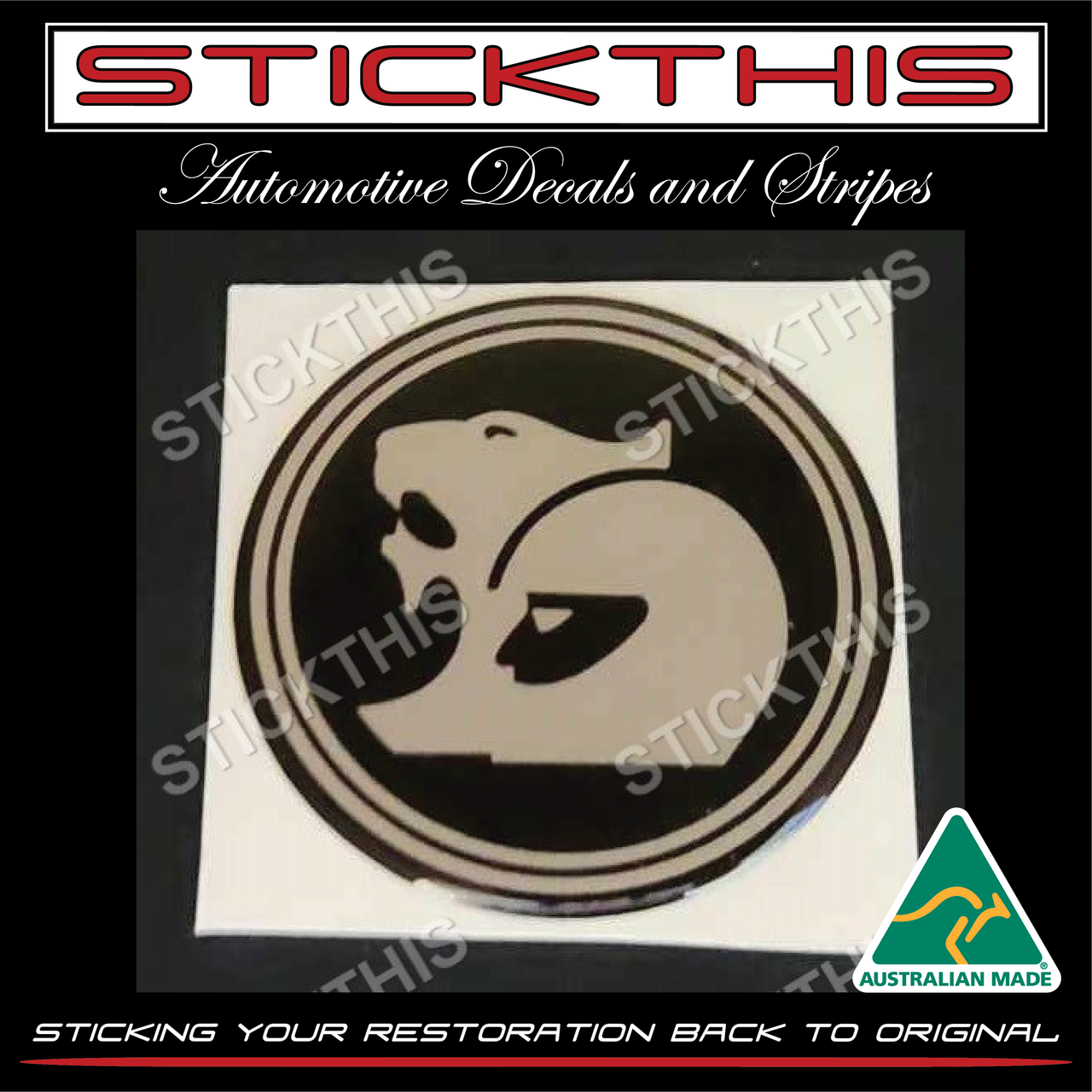 VR VS HSV Wheel Cap Badge - Black/Silver (63mm) - STICKTHIS Automotive ...