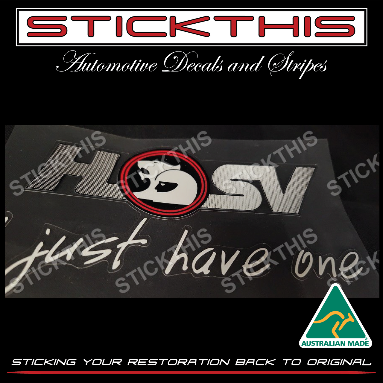 HSV I just HAVE one Rear Window Decal VN VG VQ VP VR VS VT VU VH VX VY ...